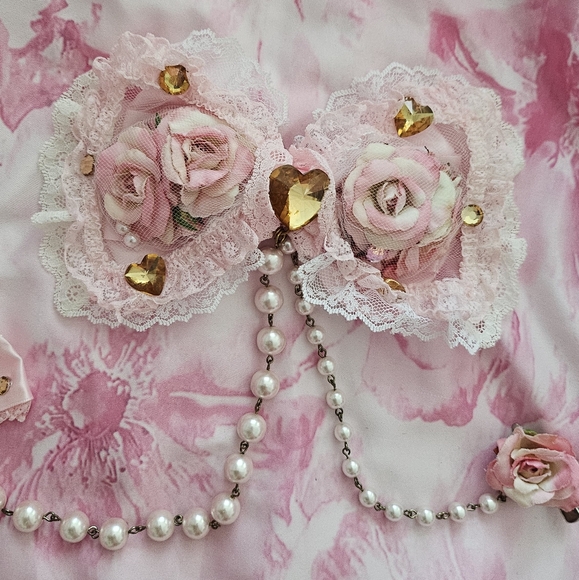 la pafait | Accessories | Rare La Pafait Hime Gyaru Lolita Pink Rose ...